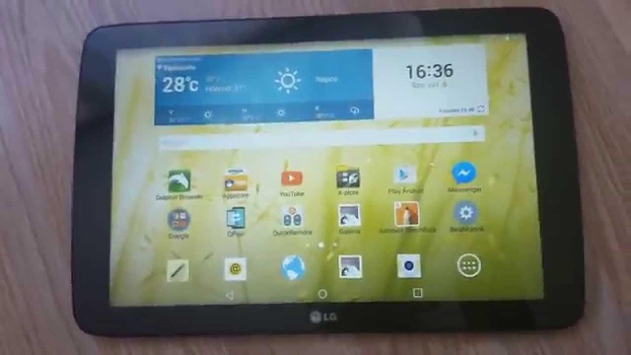 LG Gpad 10.1 tablet bemutató Magyar - YouTube