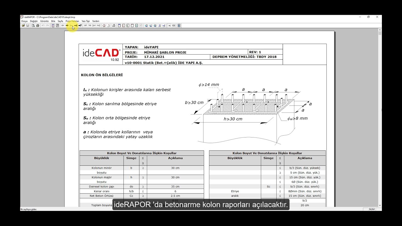 ideCAD Statik | Betonarme Tasarım Raporlarını Oluşturun - ideCAD Yapı ...