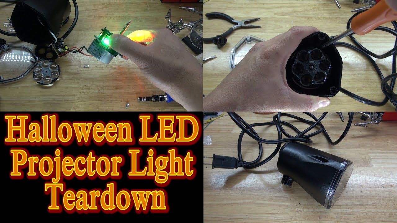 Halloween LED Projector Light Teardown - YouTube