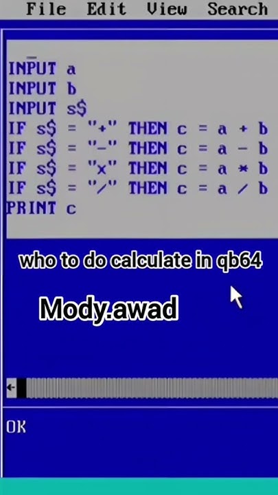 who to do calculate in qb64 (mody awad) share this video - YouTube