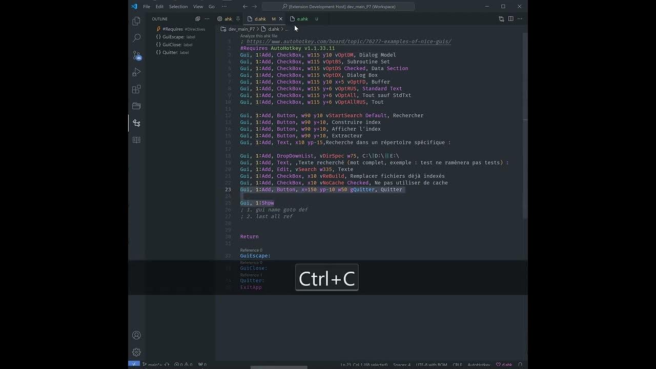vscode-ahk-NekoHelp GuiName++ gotoDef findAllRef draft - YouTube
