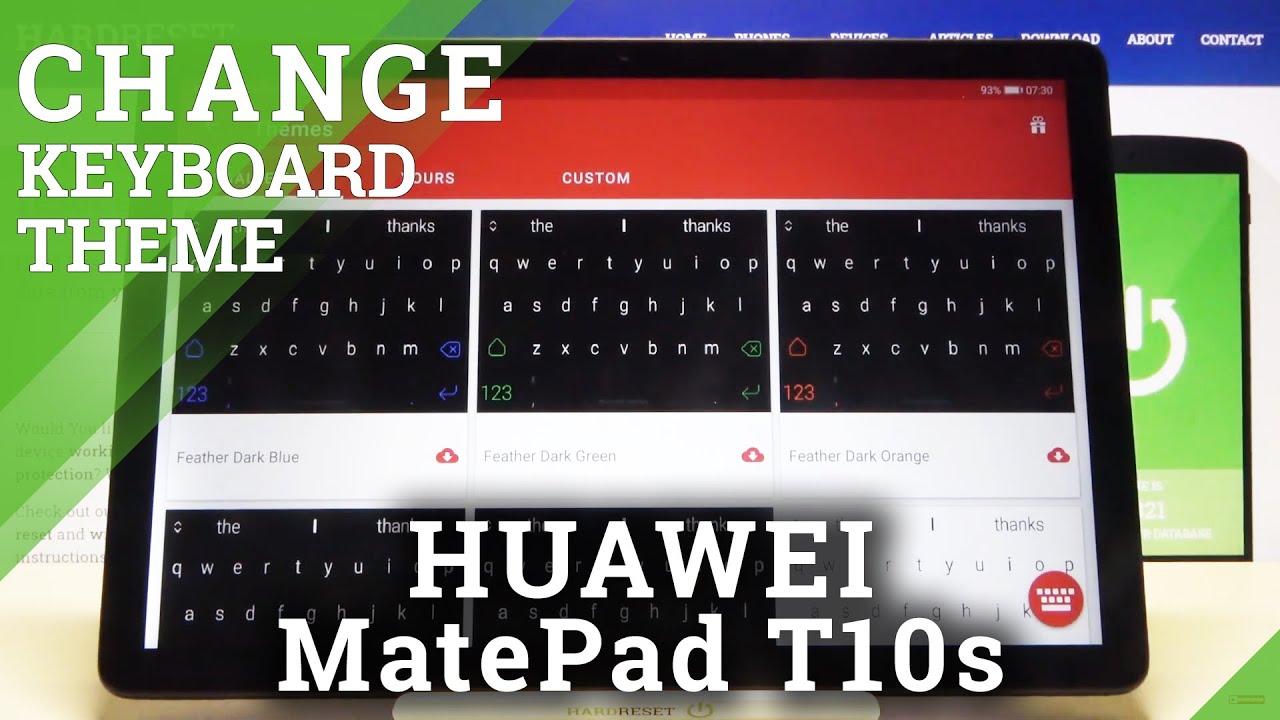 How to Change Keyboard Theme on HUAWEI MatePad T10s – Set Up Keyboard ...