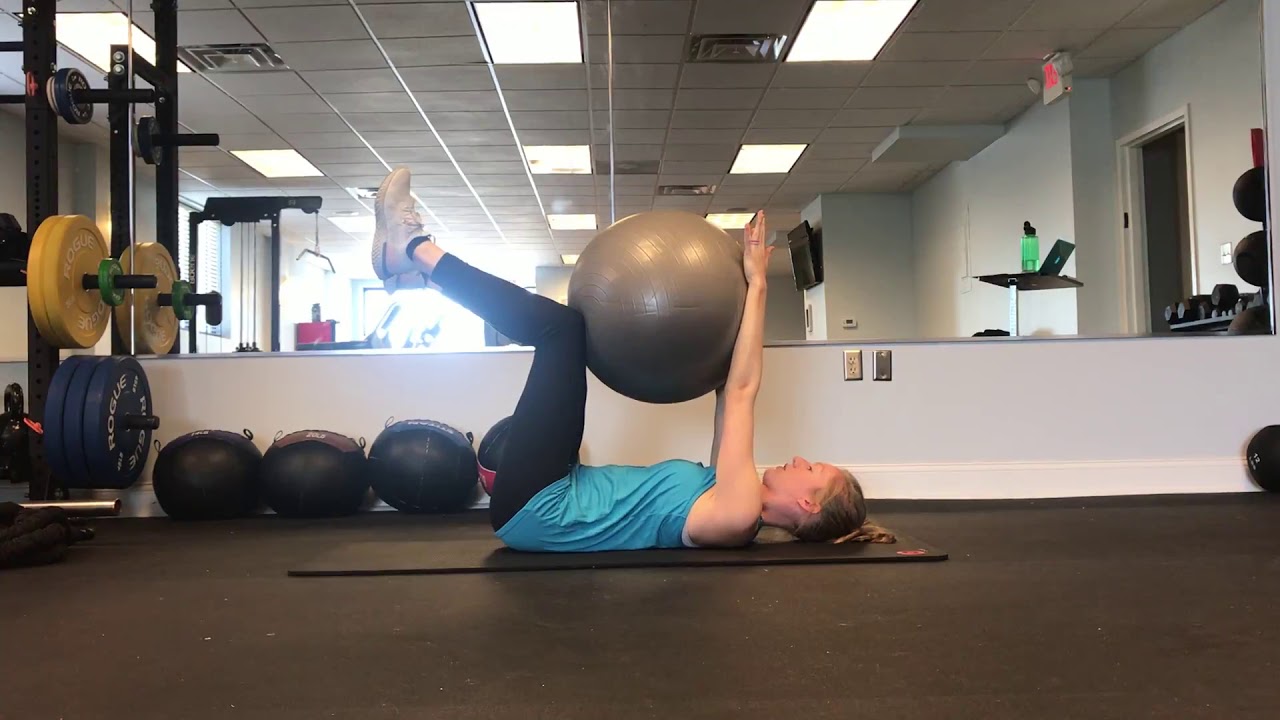 Supine 90/90 Rocking with Physio Ball - YouTube