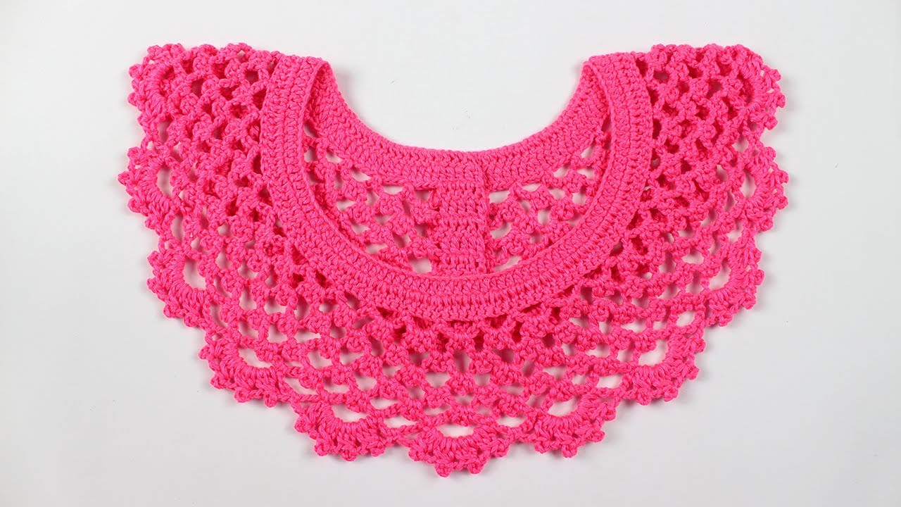 Very easy crochet collar | crochet neck design | কুশিকাটার গলাার ডিজাইন ...