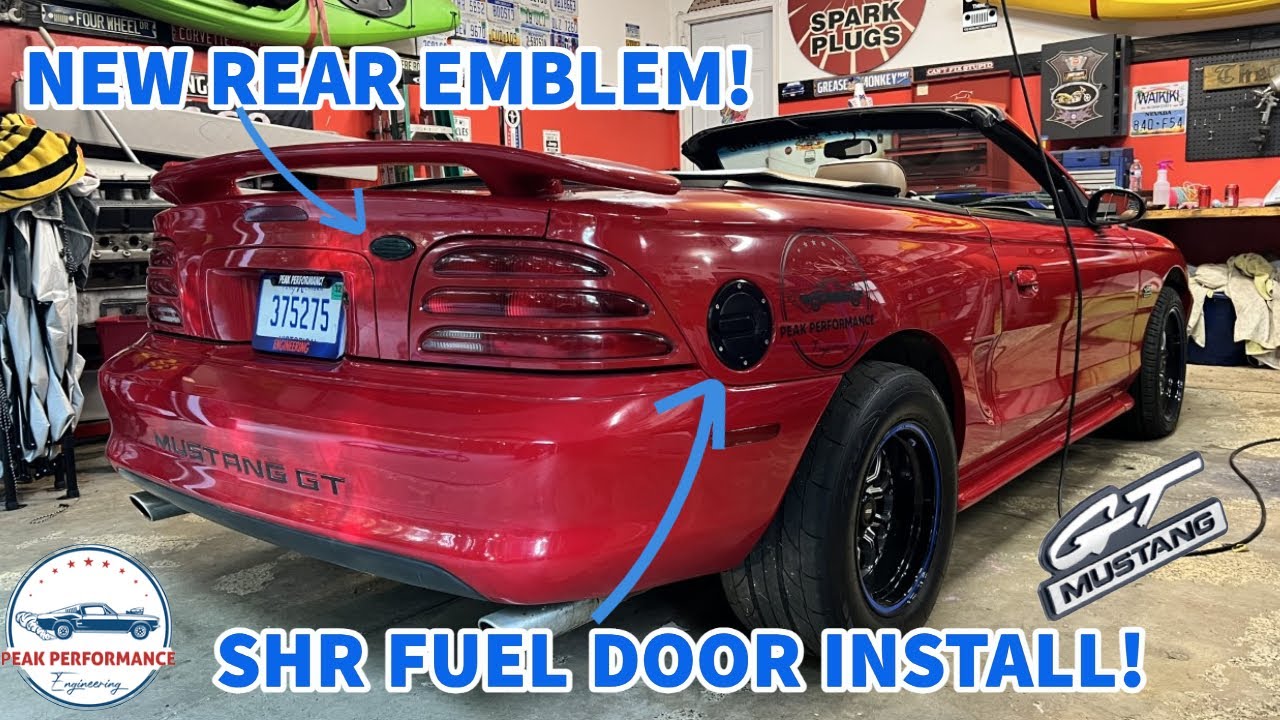 SN95 INSTALL: Silver Horse Racing FUEL DOOR + Replacing the rear FORD ...