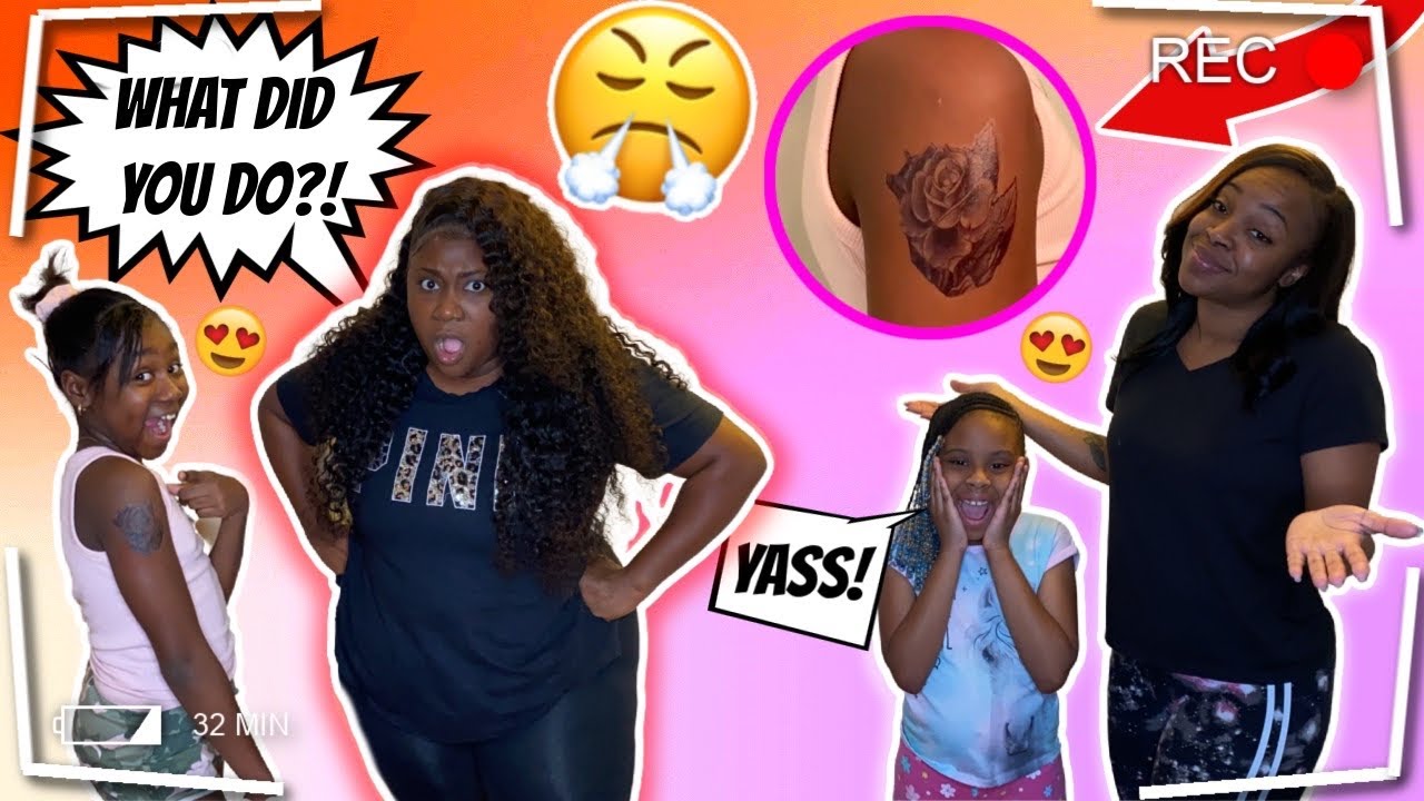 Tattoo Prank on Sally from Karissa & Sally’s World - YouTube