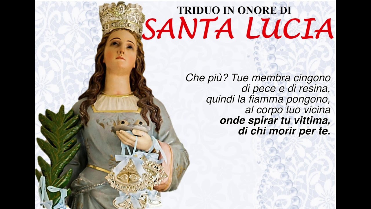 Triduo in onore di Santa Lucia - YouTube