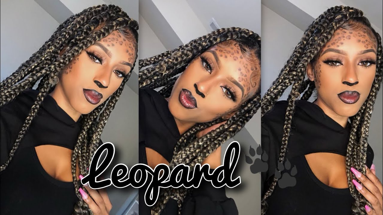 LEOPARD PRINT FACE MAKEUP TUTORIAL - YouTube