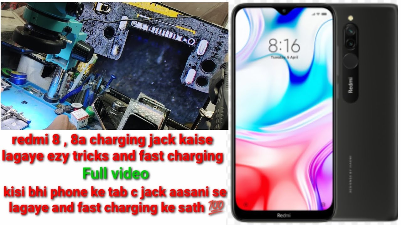 Redmi 8 , 8a charging jack replacement fast charging 💯 // Tab C jack ...