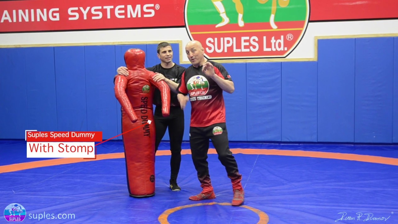 Wrestling drills and Warm up with the SUPLES Dummy Speed with Stump ...