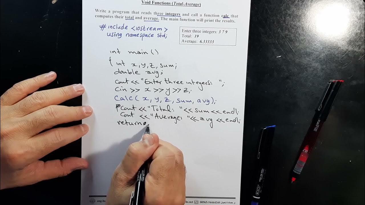 04 C++ Programming Void Functions total average - YouTube