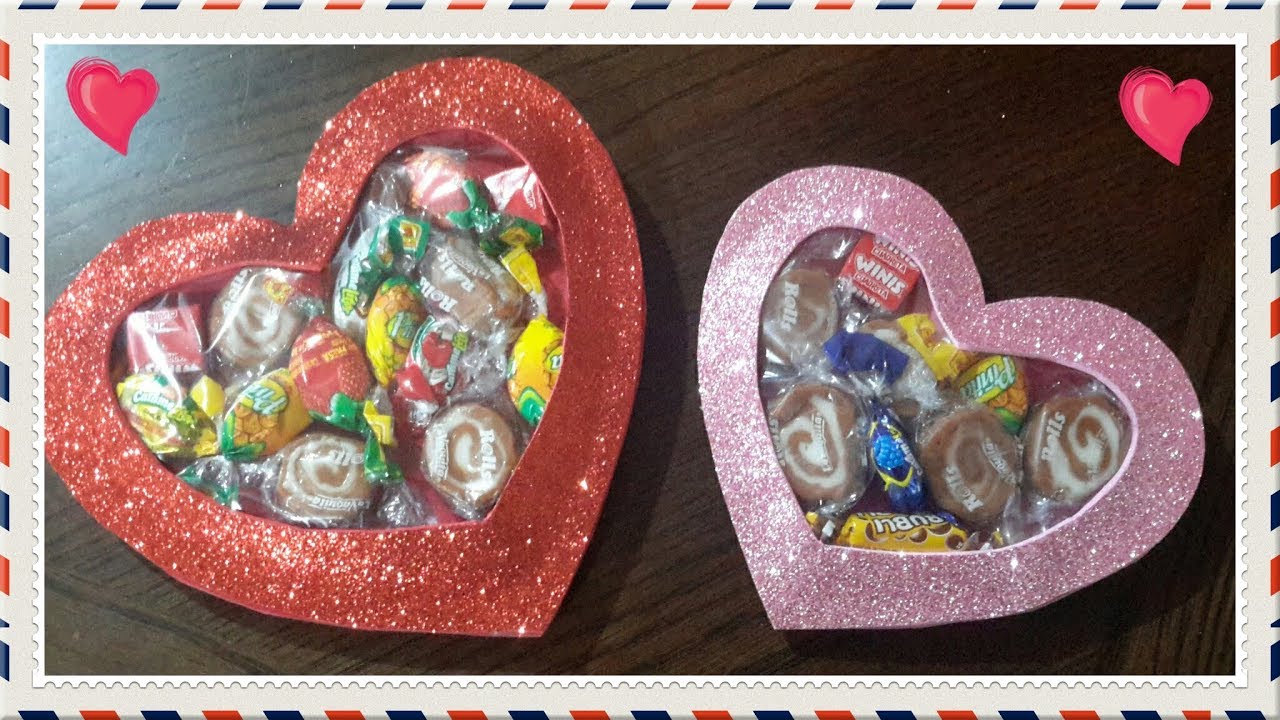 Corazones con dulces para el dia del amor y la amistad - YouTube