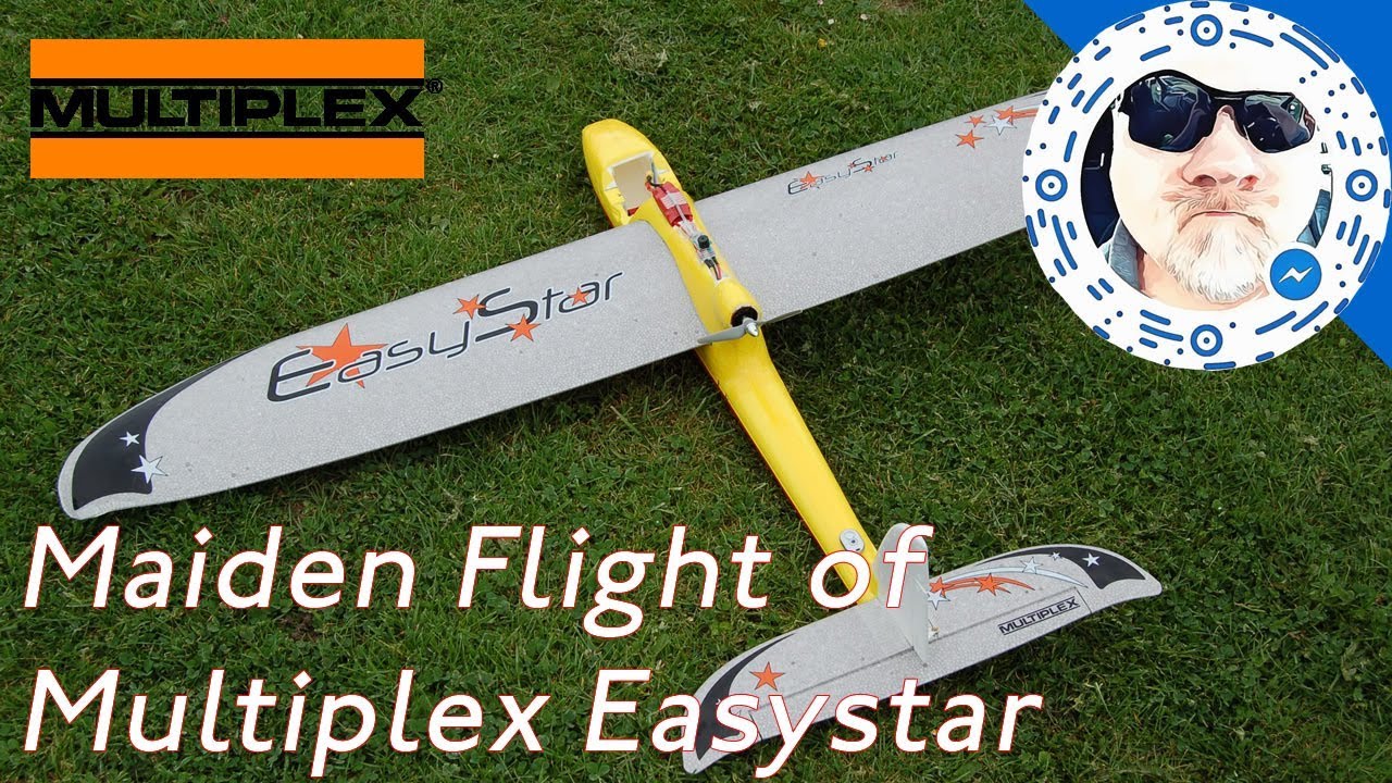 Multiplex Easystar #01 - Maiden Flight - Same as Hitec Sky Scout - YouTube