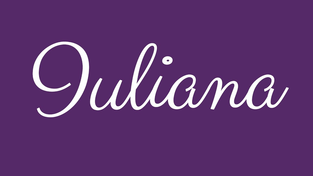Learn how to Sign the Name Iuliana Stylishly in Cursive Writing - YouTube