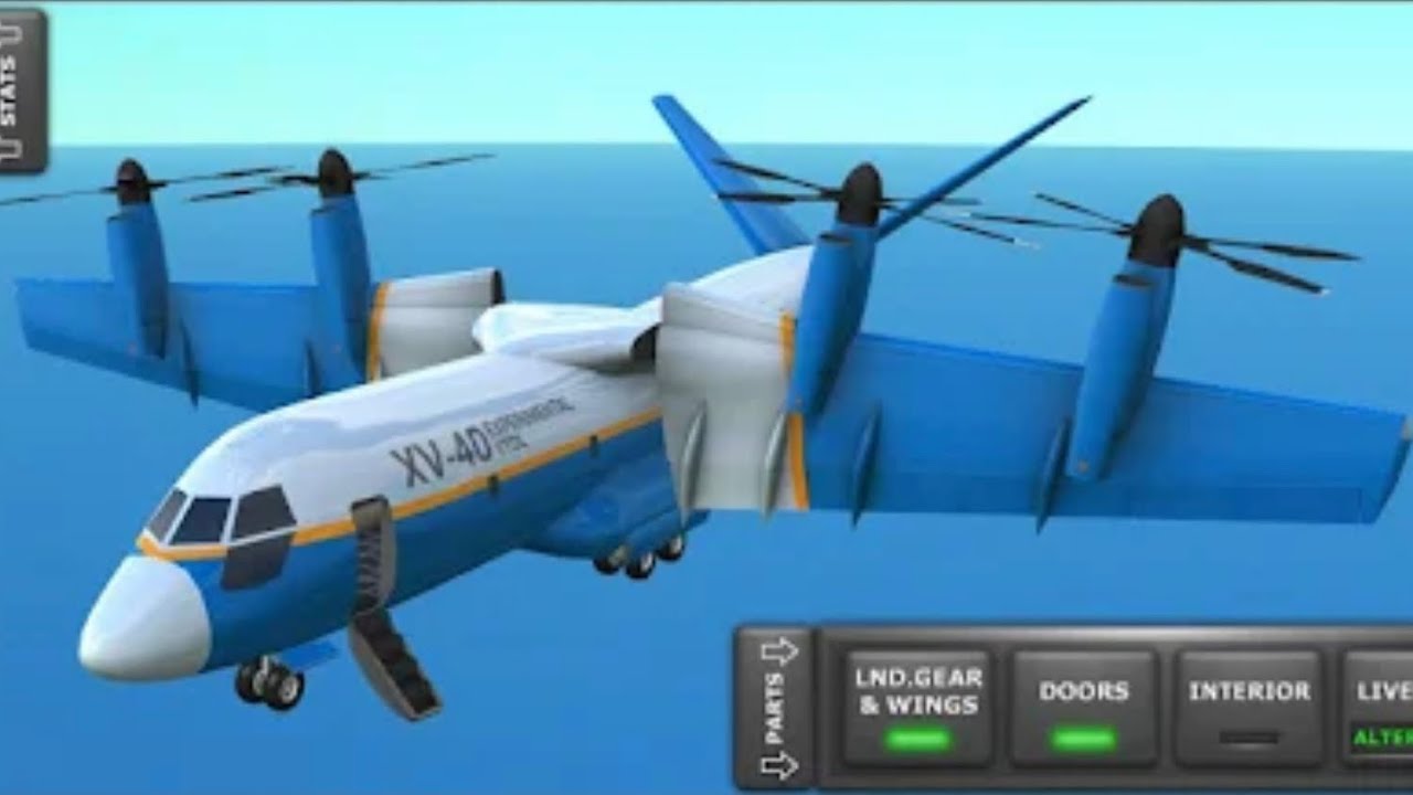turboprop flight sim xv-40 trying to vtol takeoff and land - YouTube
