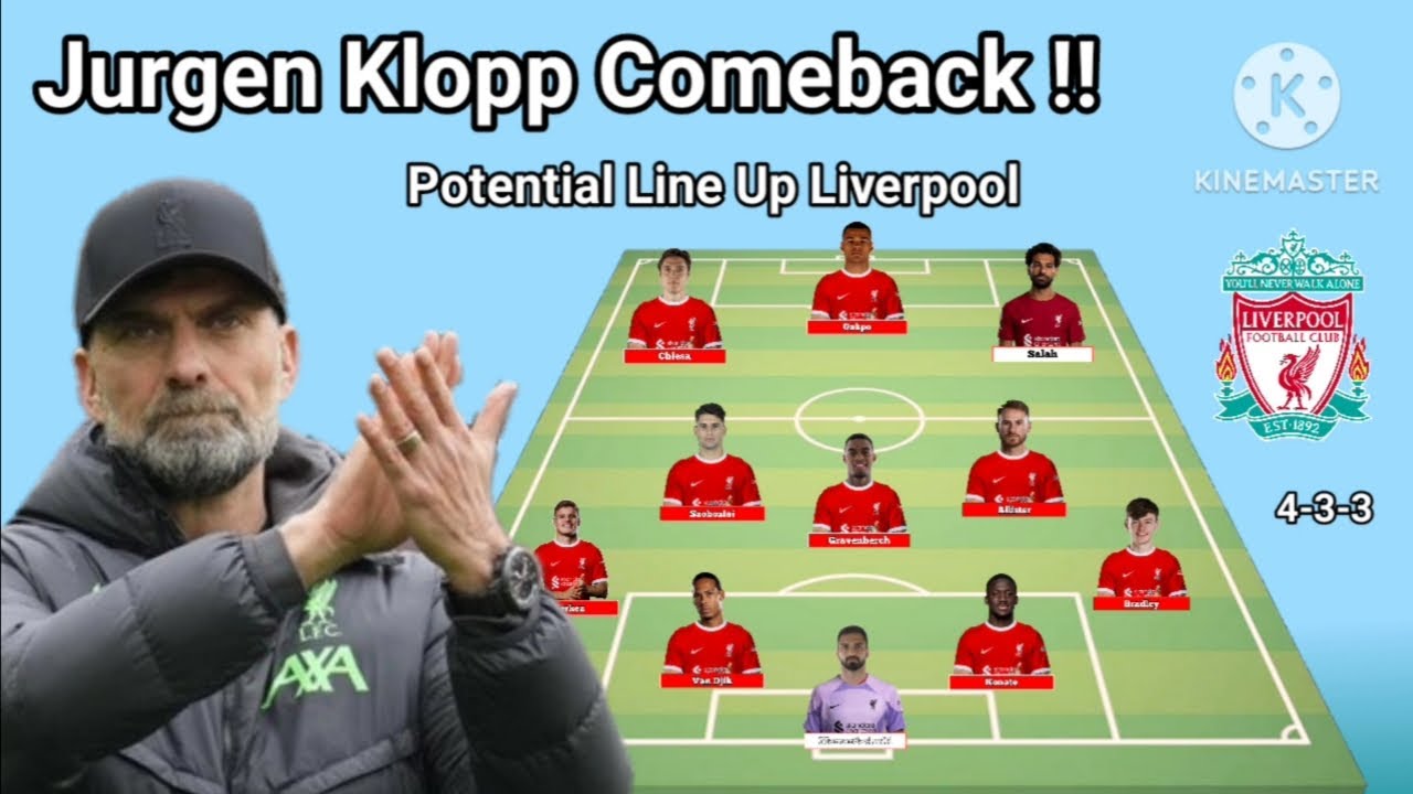 Jurgen Klopp Comeback To Liverpool ! Potential Line Up Liverpool Under ...