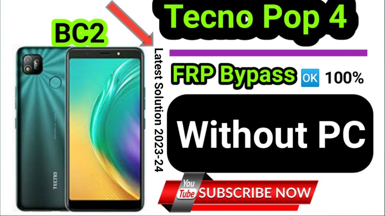 Tecno Pop 4 BC2 Frp Bypass Ok 100% Without Pc Latest Solution 2023 24 ...