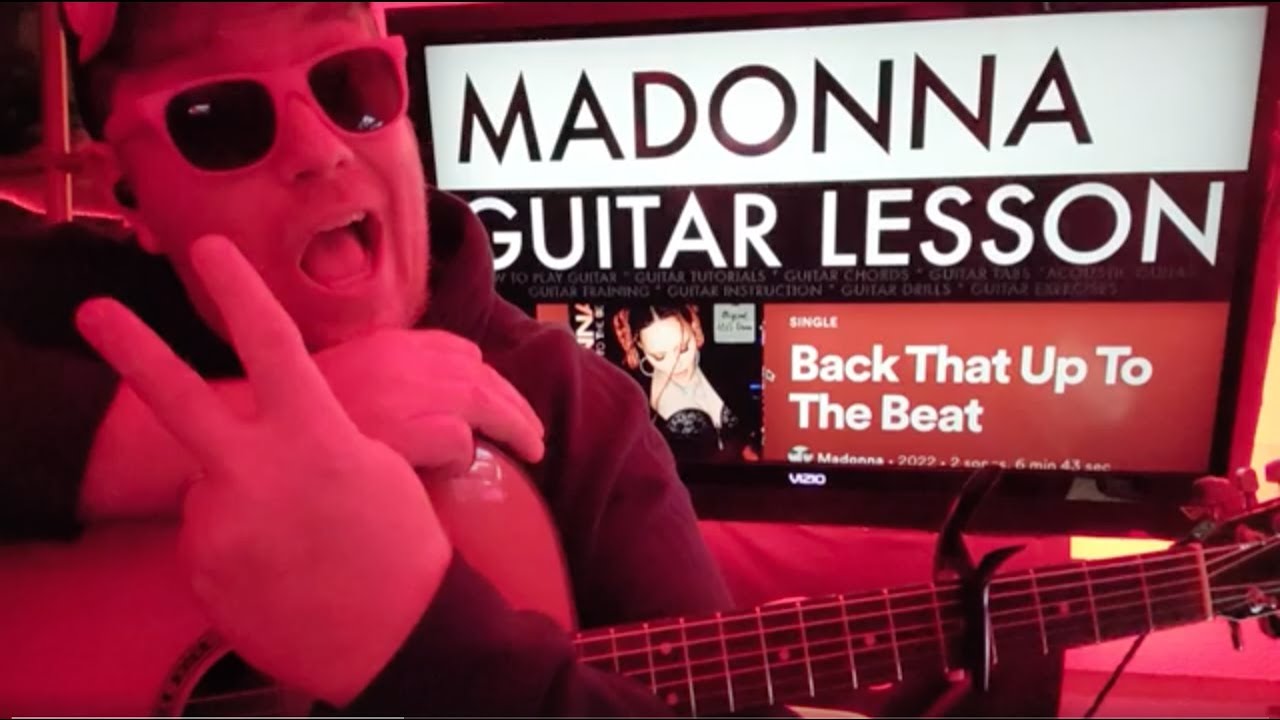 How To Play Back That Up To The Beat - Madonna Guitar Tutorial ...