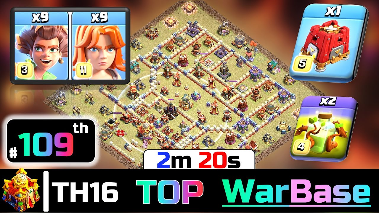 TH16 Attack Strategy ft ROOT RIDER & OVERGROWTH SPELL - Gameplay 109th ...