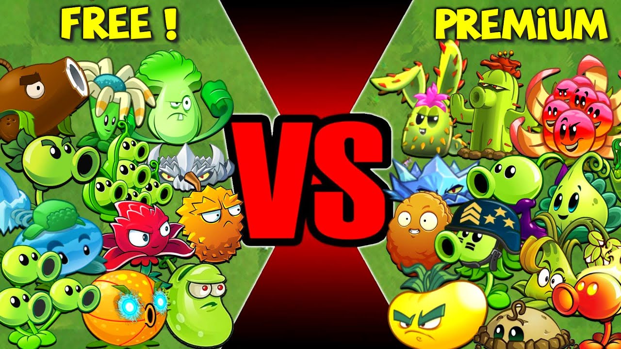 PvZ2 - FREE vs PREMIUM - Who Will Win? Plant vs Plant. - YouTube