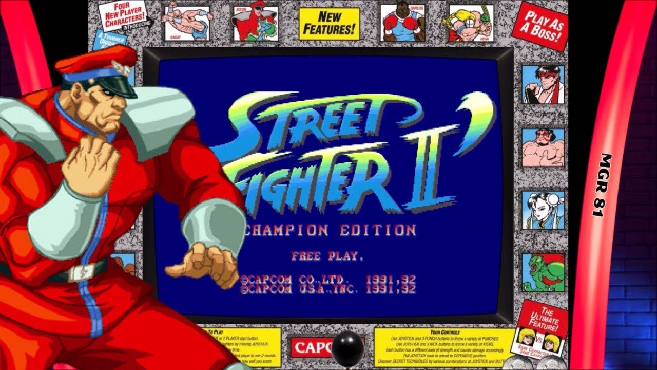 STREET FIGHTER 2 CHAMPION EDITION ( ARCADE CABINET WITH BEZEL DESIGN ...