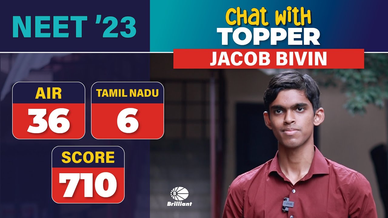 Jacob Bivin | NEET 2023 Result | AIR-36 | Tamil Nadu - 6 ...