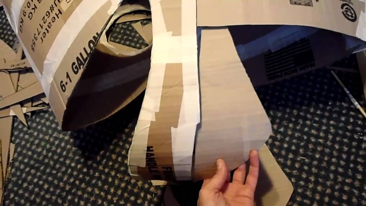 Part 1- THE FISH- Homemade Cardboard Halloween Costume - YouTube