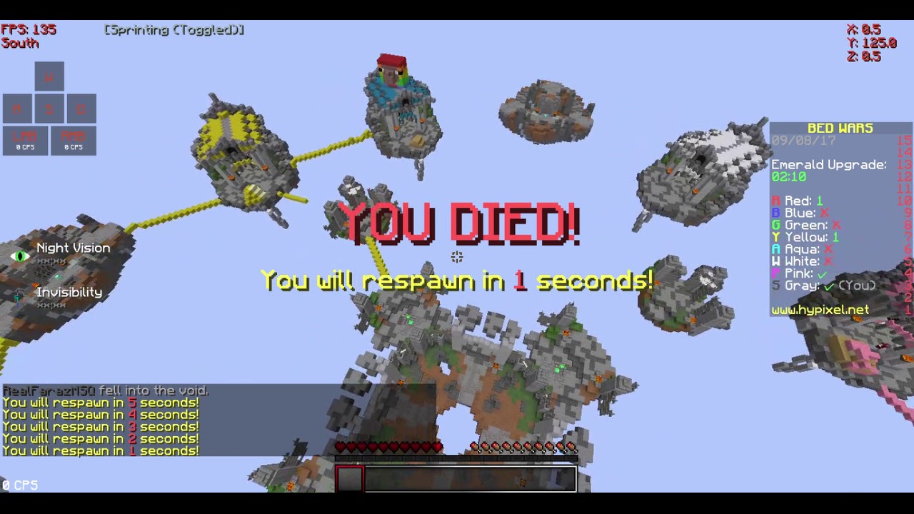 Minecraft | F5/Perspective Challenge | Hypixel Skywars and BedWars ...