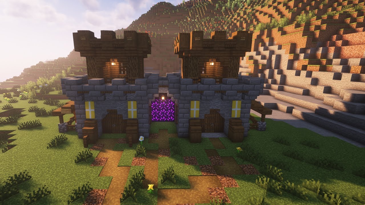 Epic 2 Player Castle Survival Base – Minecraft Tutorial - YouTube