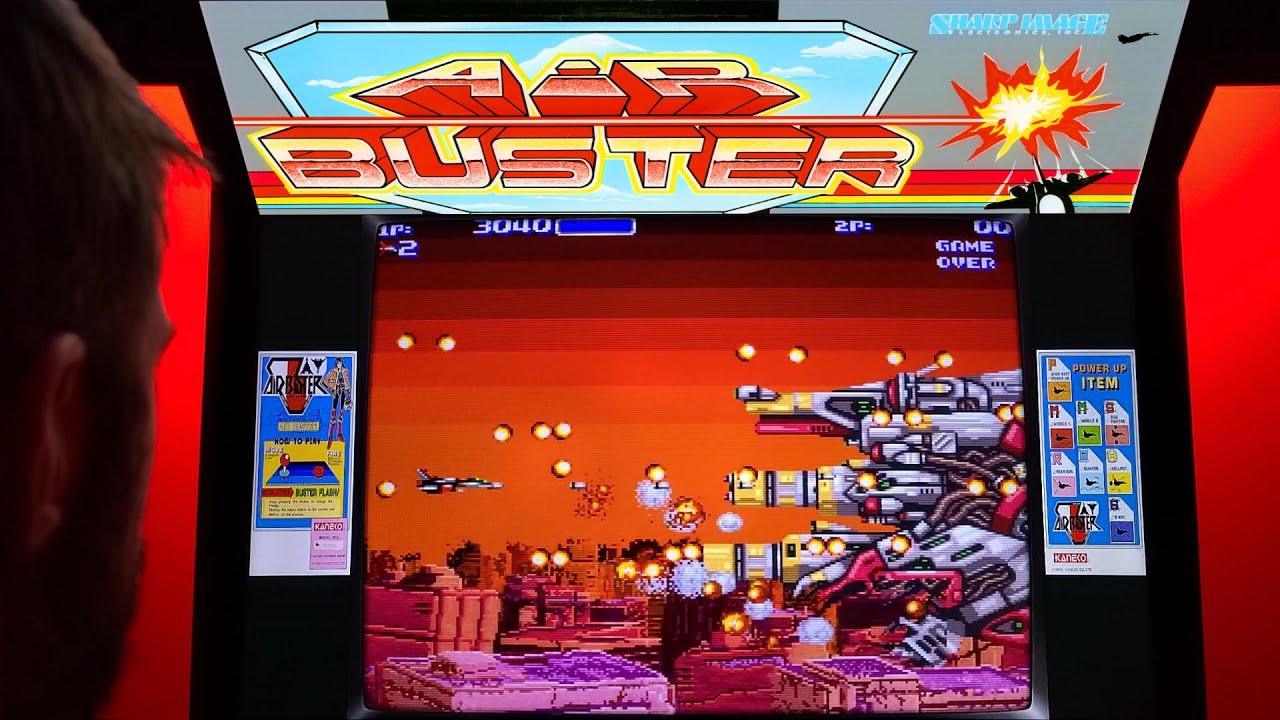 Air Buster Arcade Cabinet MAME Gameplay w/ Marquee - YouTube
