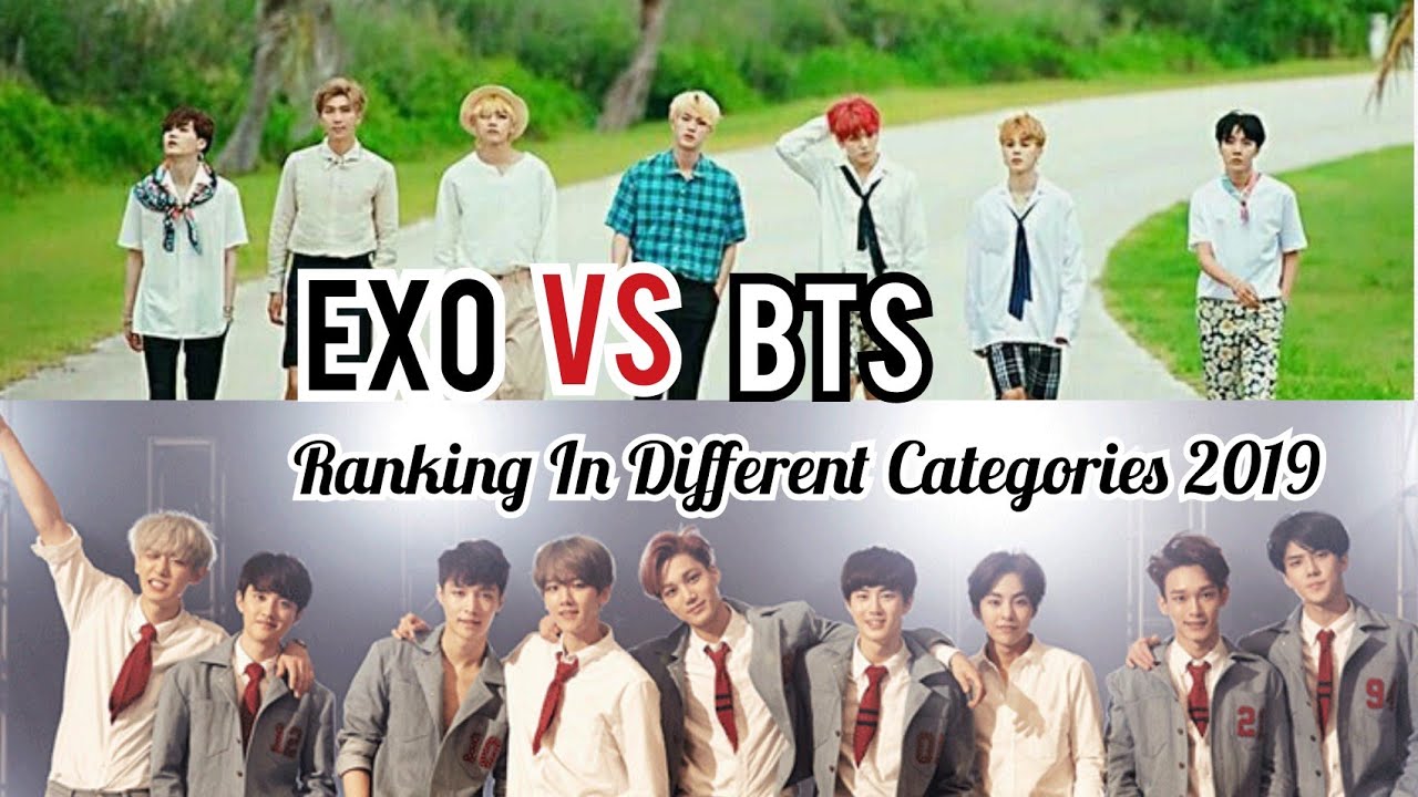 [TOP 7] EXO VS BTS Ranking In Different Categories 2019 - YouTube