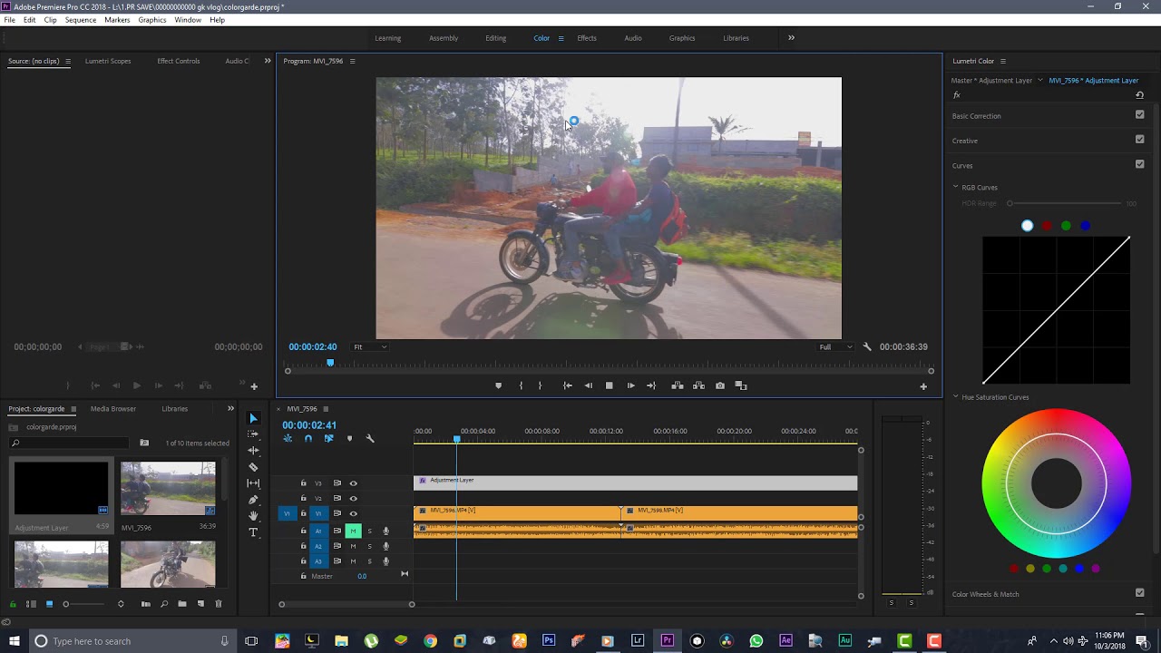 Premiere pro cc 2019 Color Grading - YouTube
