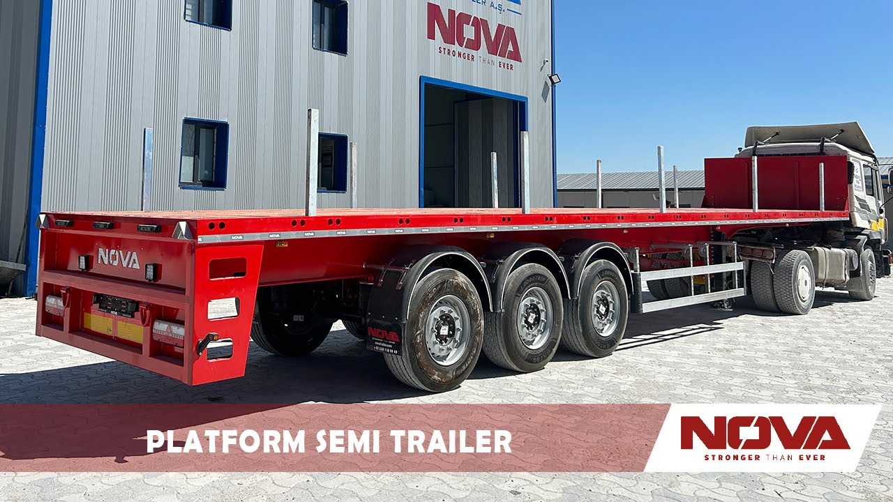 PLATFORM SEMI TRAILER - YouTube