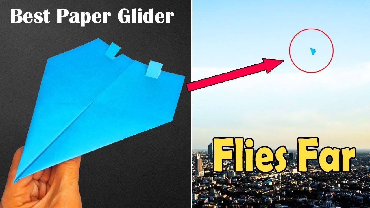 How to Make a Paper Airplane Glider - Origami Paper Glider - YouTube