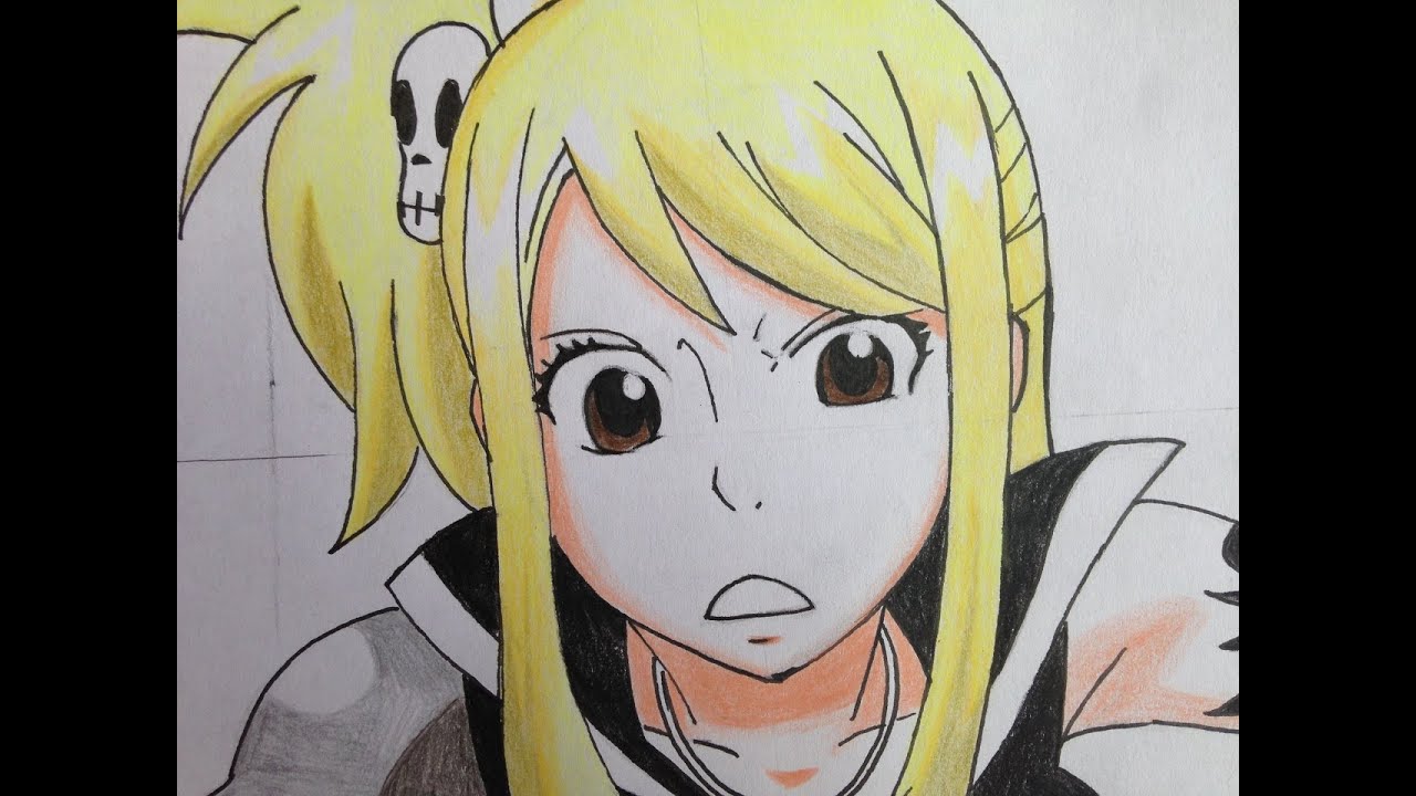 how to draw Edolas Lucy (Fairy Tail) - YouTube