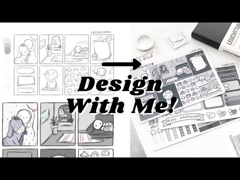 Design With Me | Sketching a Planner Sticker Kit - YouTube