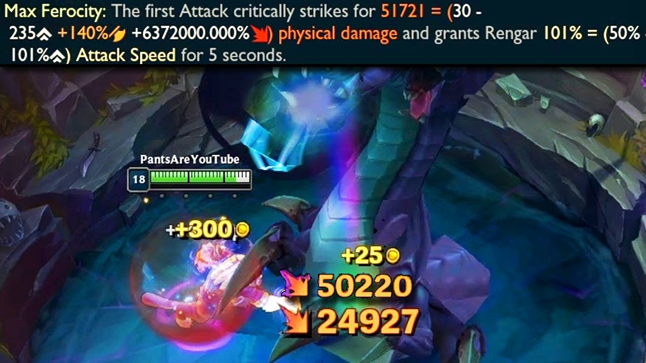 Rengar Rework can now 1 Shot Baron - YouTube