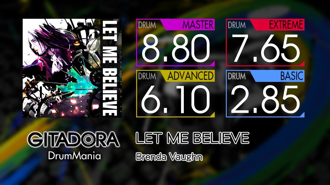【GITADORA】 LET ME BELIEVE (MASTER ~ BASIC) Drum - YouTube
