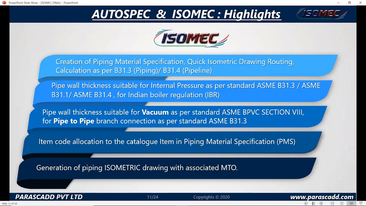ISOMEC AUTOSPEC MTOMAN I Item Code Generation | Piping Isometric ...