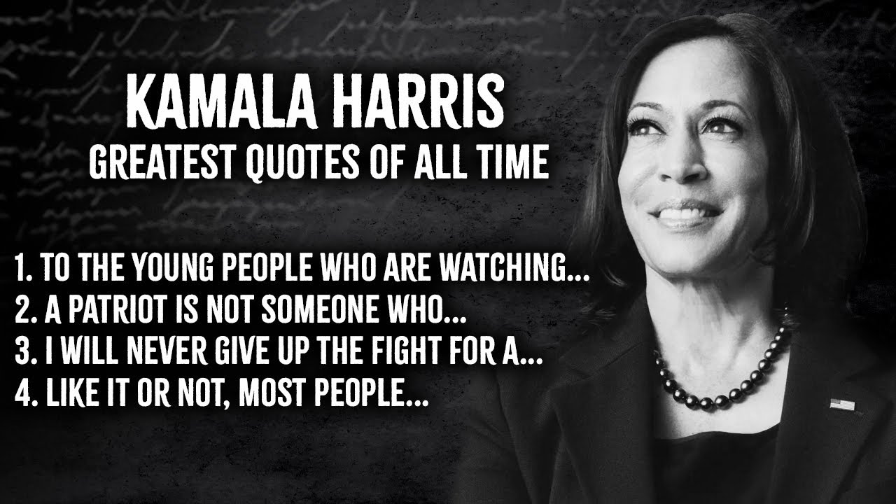 Kamala Harris Greatest Quotes of all time - YouTube