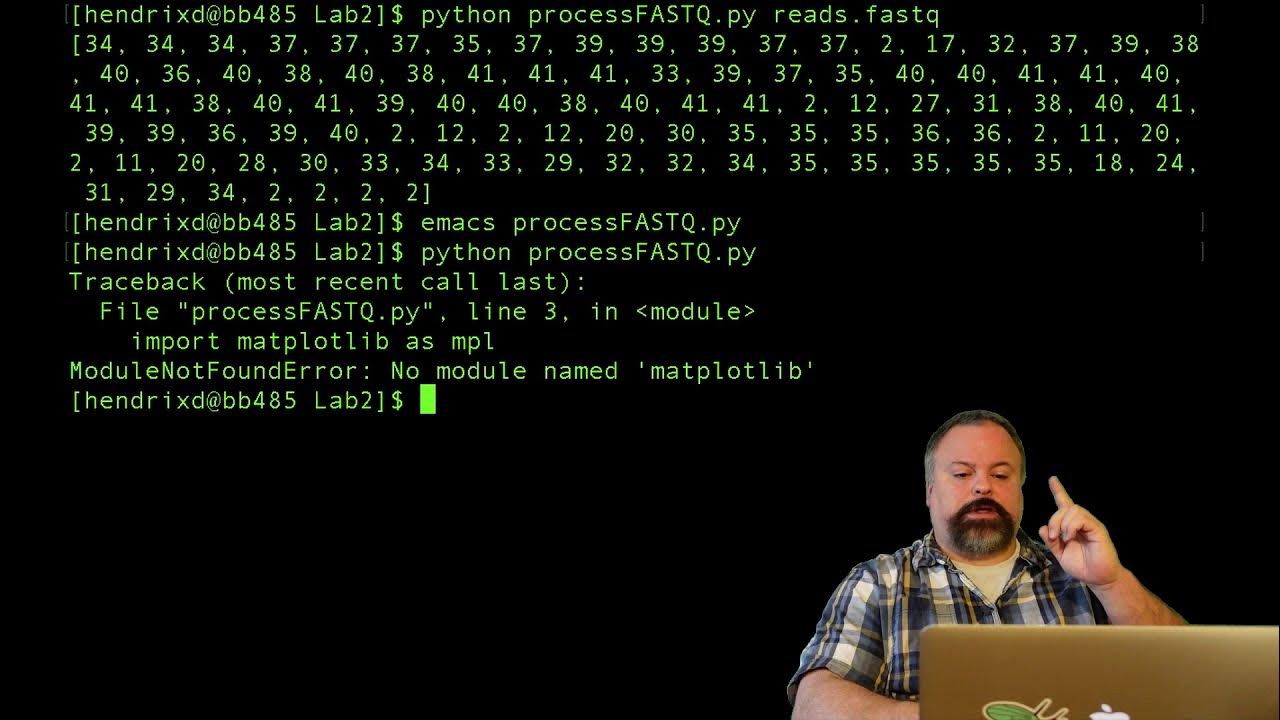 Parsing FASTQ files with the Biopython SeqIO module - YouTube
