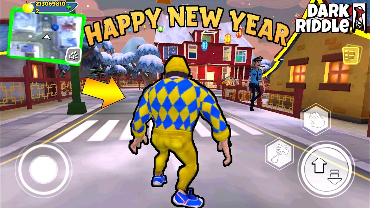 Dark Riddle HAPPY NEW YEAR, CHAPTER 1-2 ( MOD Skin Yellow-Blue ...