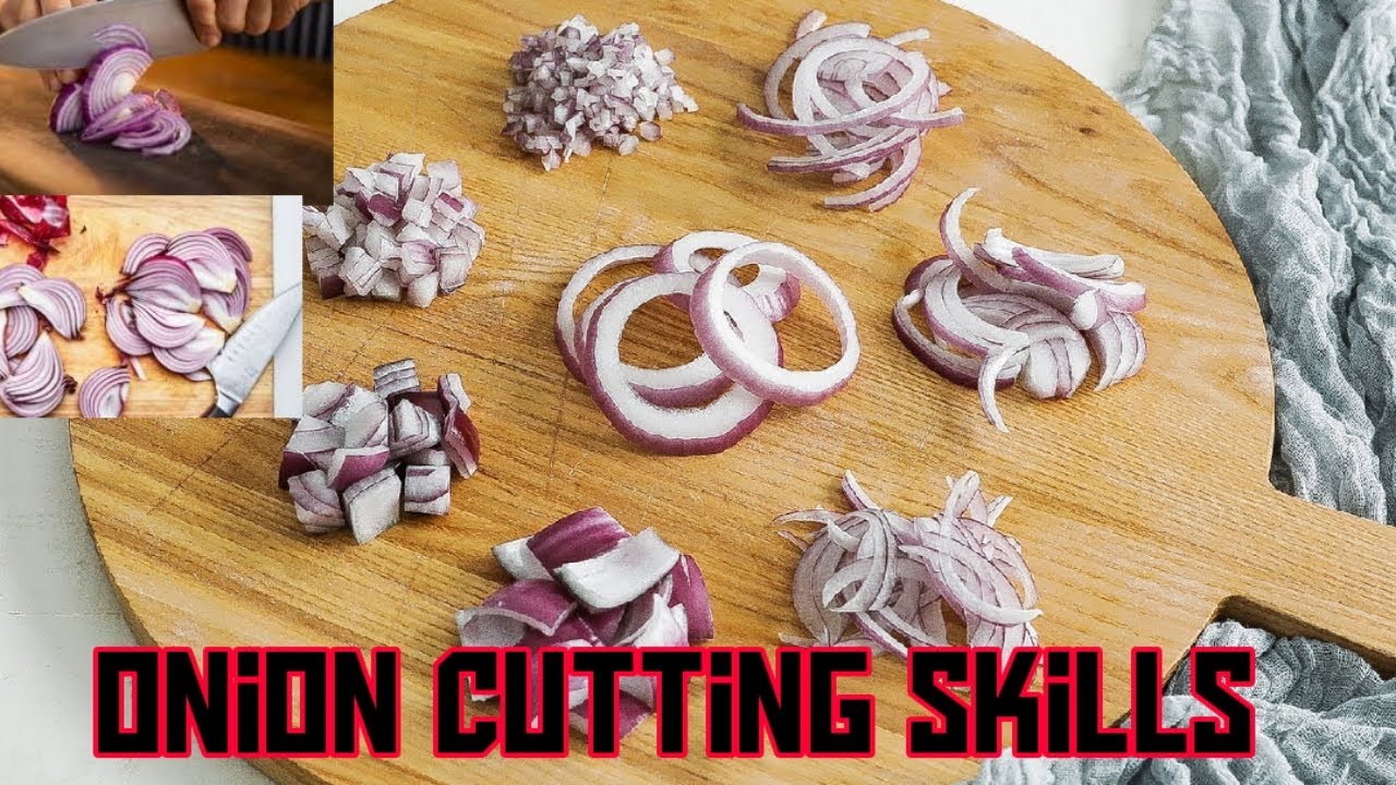 ninja cutting skills of onion | cutting skills | ninja cutting onions ...