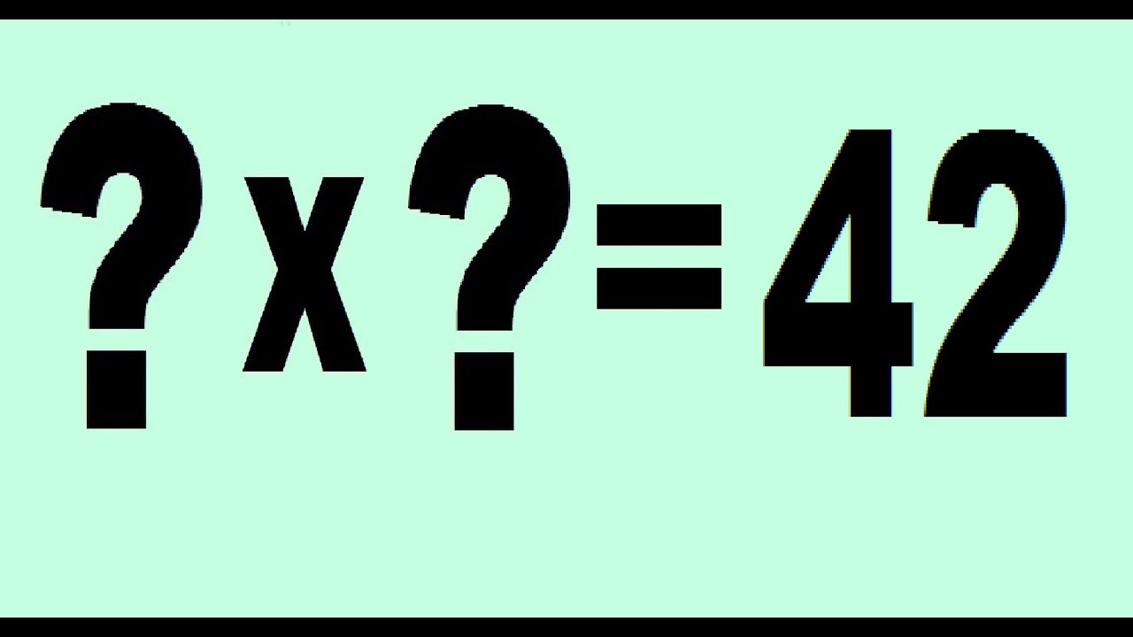 Todas las multiplicaciones que den 42. Un resultado, varias ...