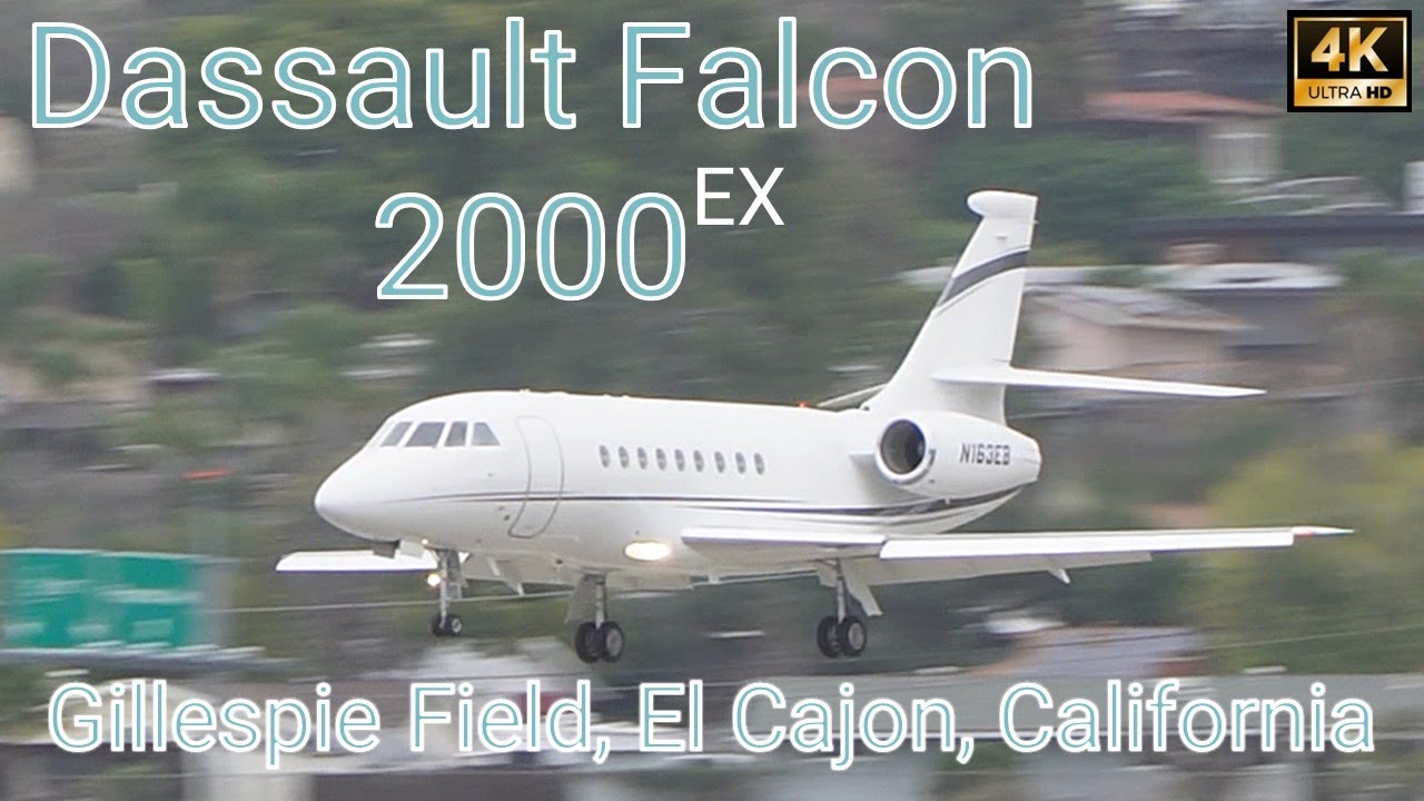 DASSAULT FALCON 2000EX - Plane Spotting, Gillespie Field, San Diego ...