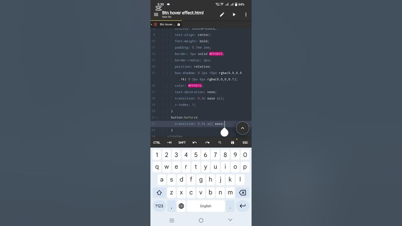 Create a Button Hover Effect with HTML & CSS #shorts #coding #webdevelopment - YouTube