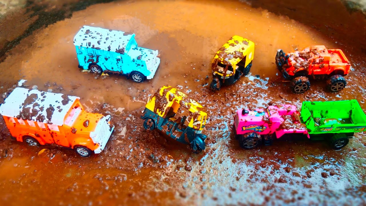 Muddy Toy Vehicle by hand threw it into the water for cleaning |jcb ...