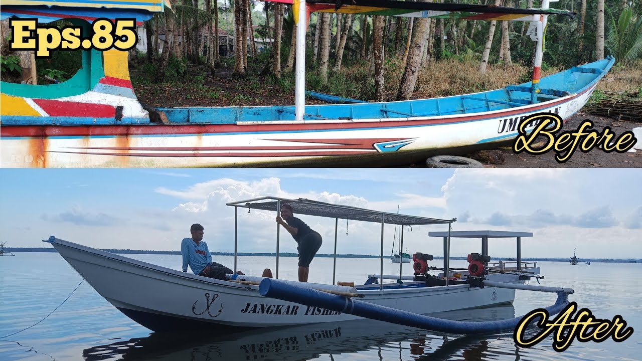 PROSES PEMBUATAN PERAHU MANCING DARI BEKAS JADI BARU LAGI 😍😍 - YouTube