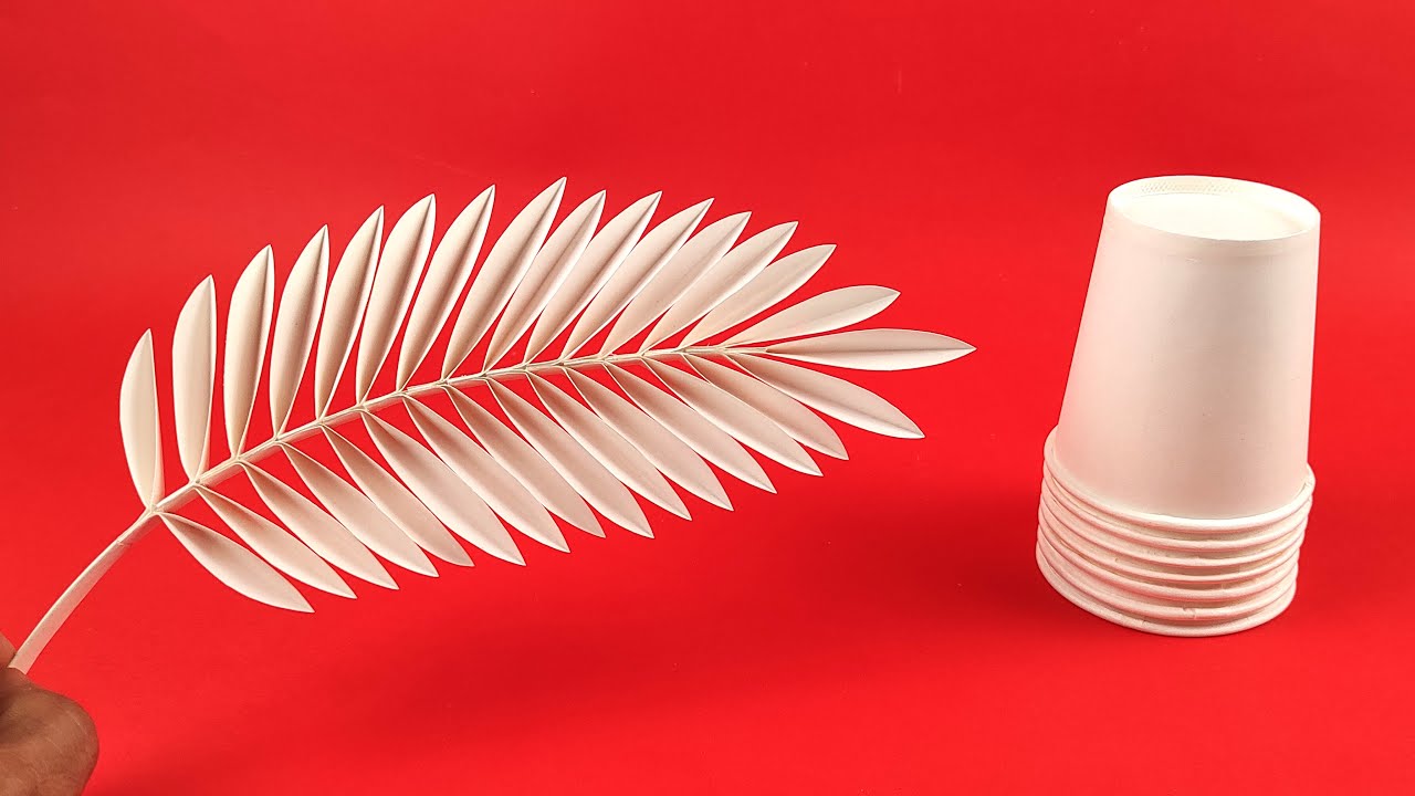 Disposal Coffee Cup to leaves | How to make Paper Leaves | Paper Cup ...