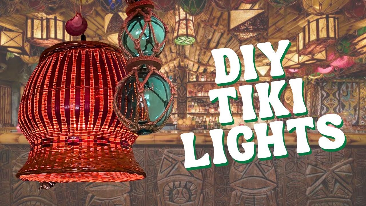 DIY Tiki Lamp - From Trash to Tropical Treasure! - YouTube